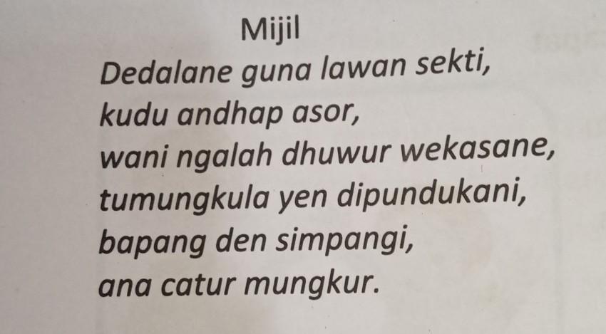 Kutip Bait Tembang Mijil - Penelitian Pariwisata