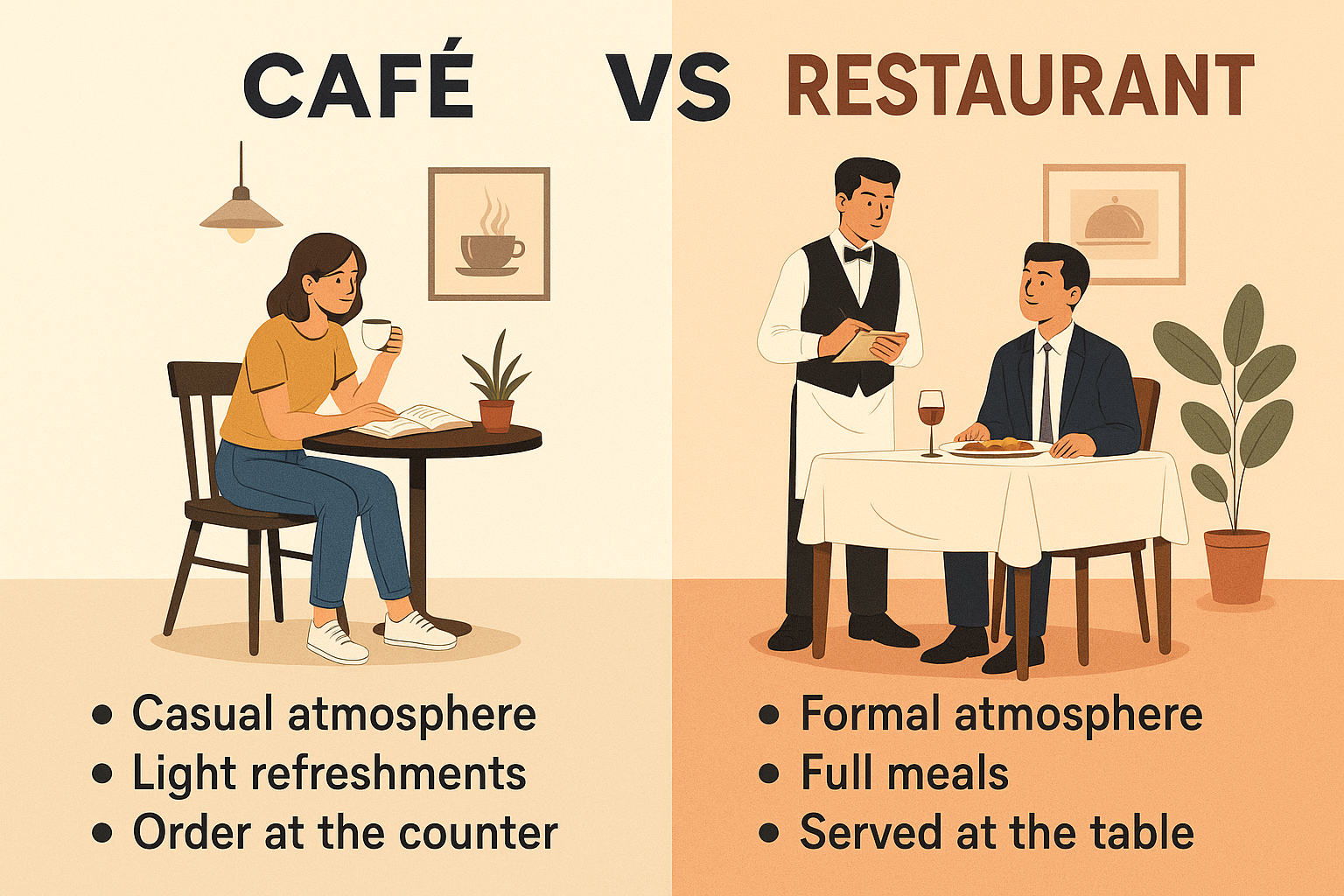 Membedah Perbedaan Café dan Resto
